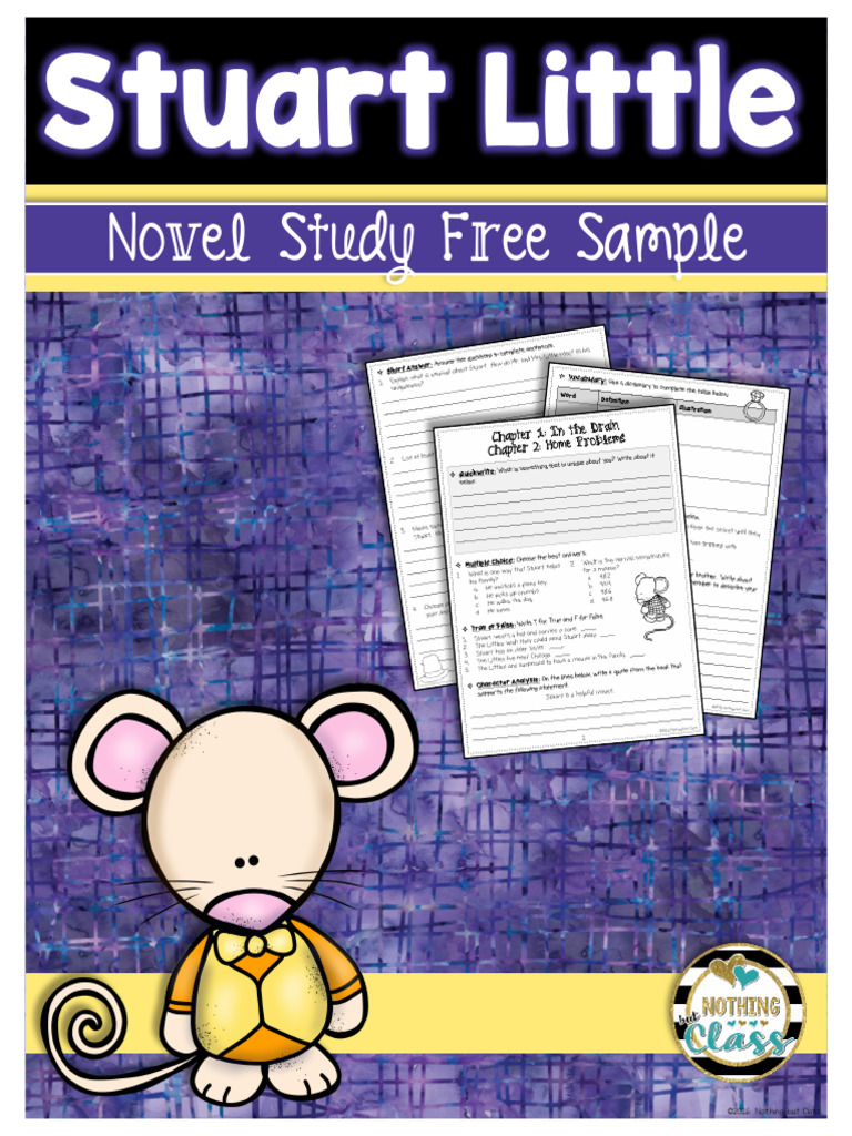 Stuart Little Novel Study Worksheets | PDF