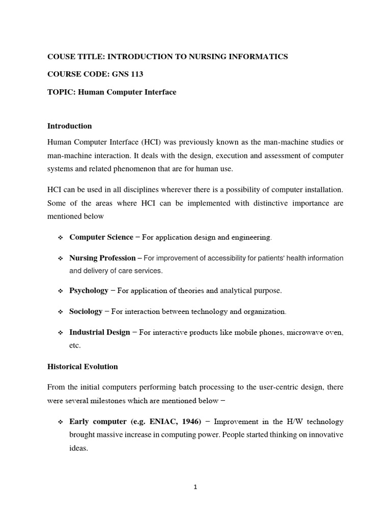 Lesson Note On HUMAN COMPUTER INTERFACE - Protedted | PDF | Usability ... Lesson Note On HUMAN COMPUTER INTERFACE - Protedted | PDF | Usability ...
