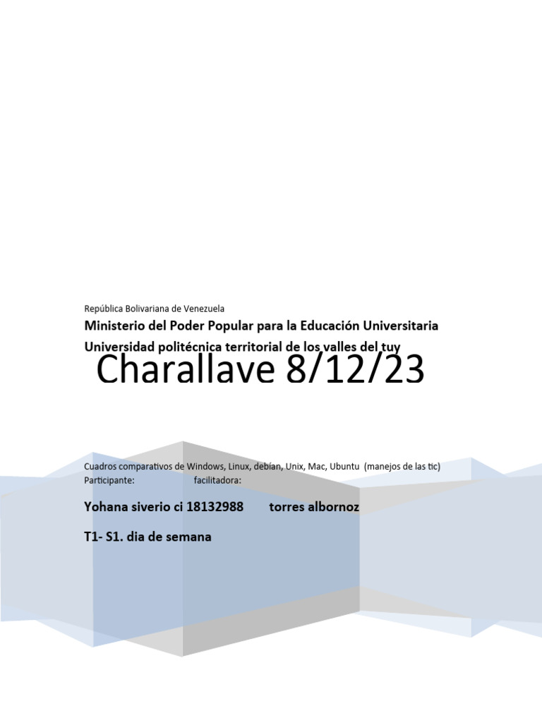 Cuadro Comparativo Windows y Linux | PDF | Microsoft Windows | Interfaces gráficas de usuario