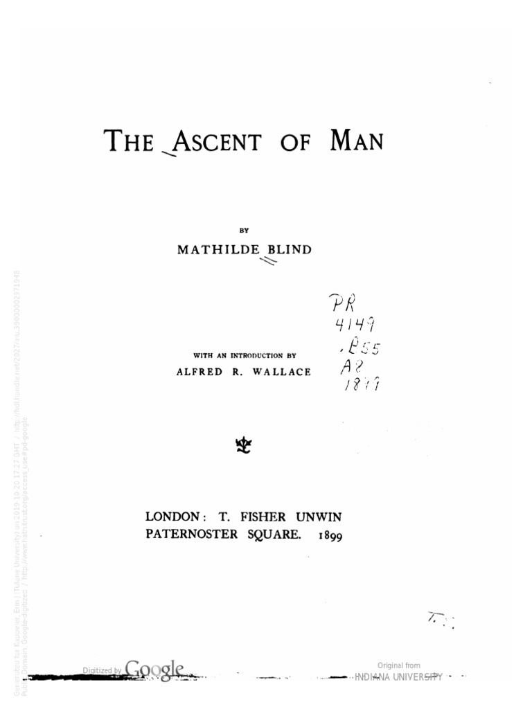 Blind Ascent of Man 1899 | PDF