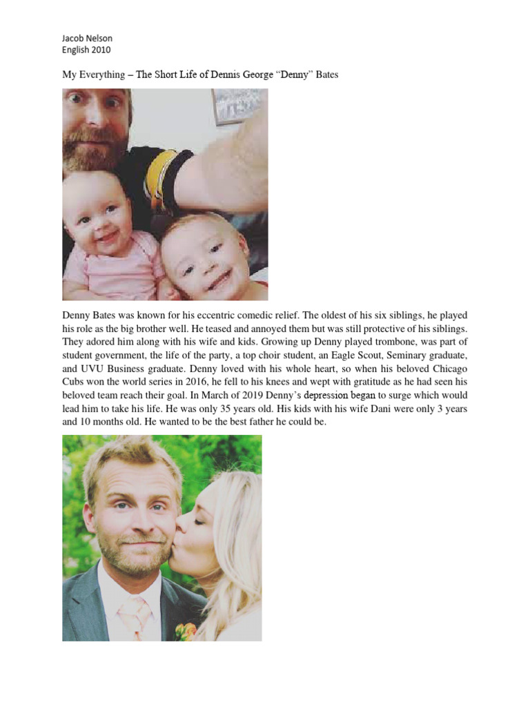 Profile Denny Bates Final | PDF | Major Depressive Disorder | Causes Of ...