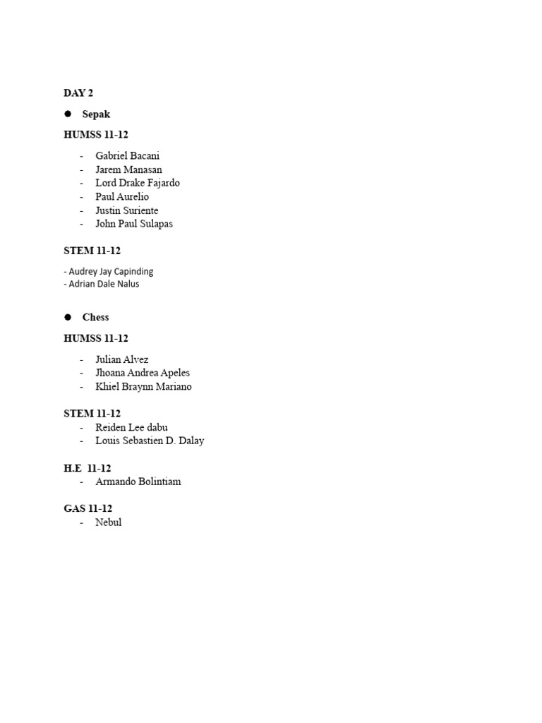 DAY 2 - Intrams | PDF