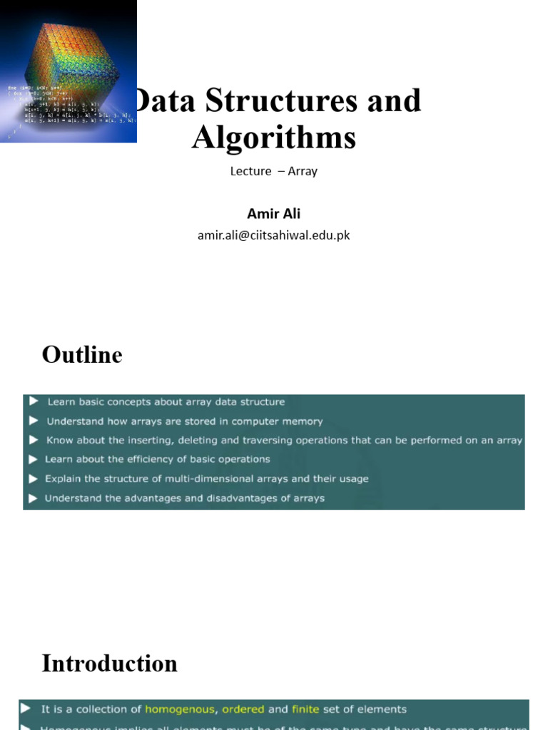 03 Array | PDF | Data | Computer Science