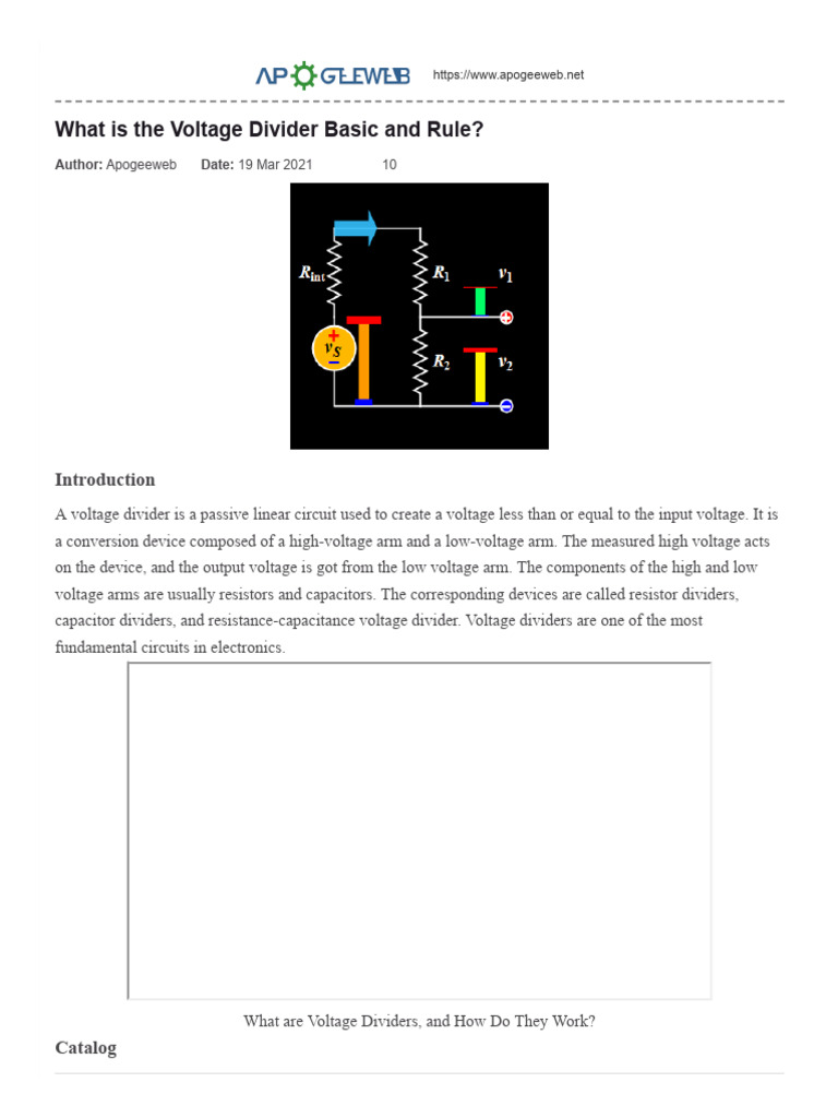 Voltage Divider Basic and Rule | PDF | Capacitor | Voltage