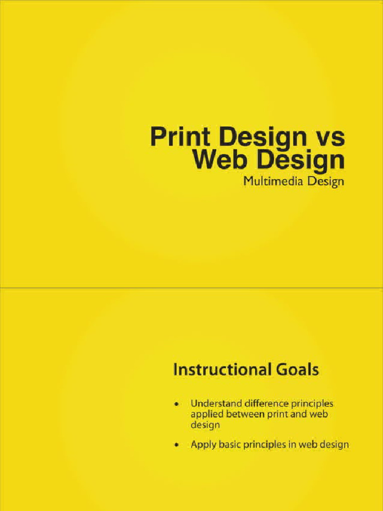 Print Design Vs Web Design | PDF