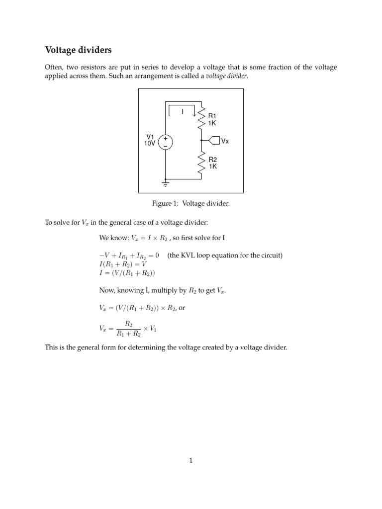 Voltage Dividers | PDF