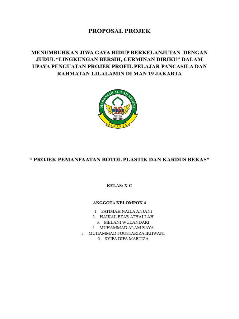 Proposal Projek Contoh 1 | PDF