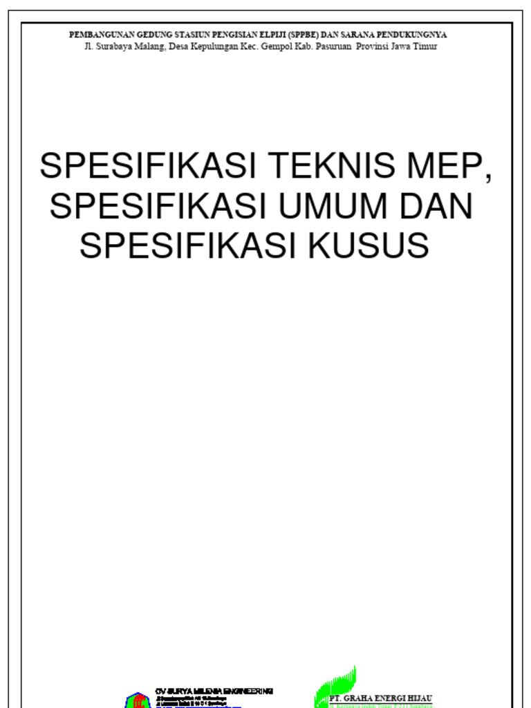 6 16 Spesifikasi Teknis Mep | PDF | Teknologi & Rekayasa