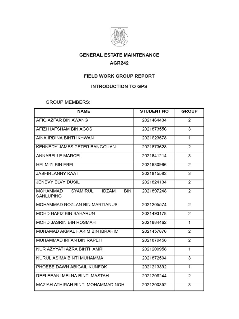 AGR242 Report Template | PDF