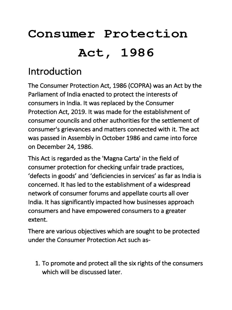 Consumer Protection | PDF | Goods | Consumer Protection