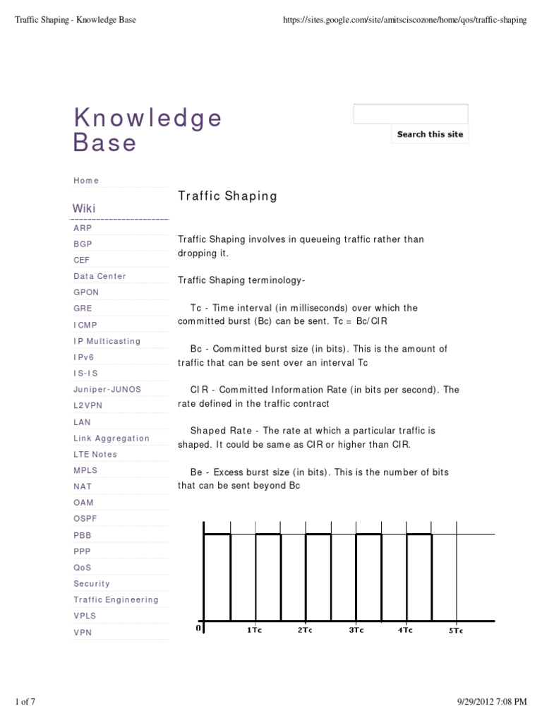 Traffic Shaping - Knowledge Base | PDF | Router (Computing) | Bit Rate