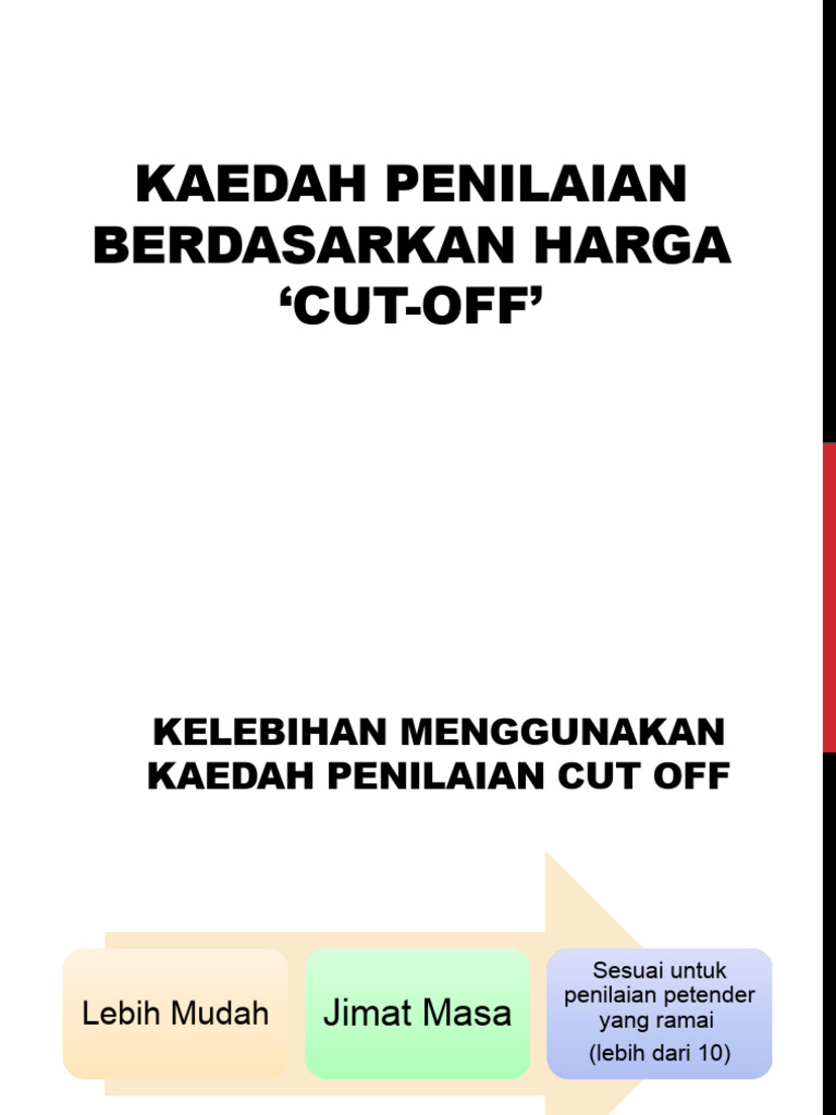 Kaedah Penilaian Harga Cut-Off | PDF | Teknologi & Rekayasa