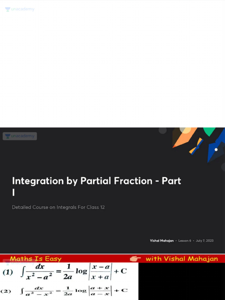Integration by Partial Fraction Part I With Anno | PDF
