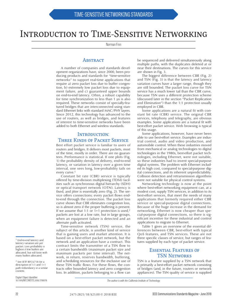 Introduction To Time-Sensitive Networking | PDF | Computer Network | Network Congestion