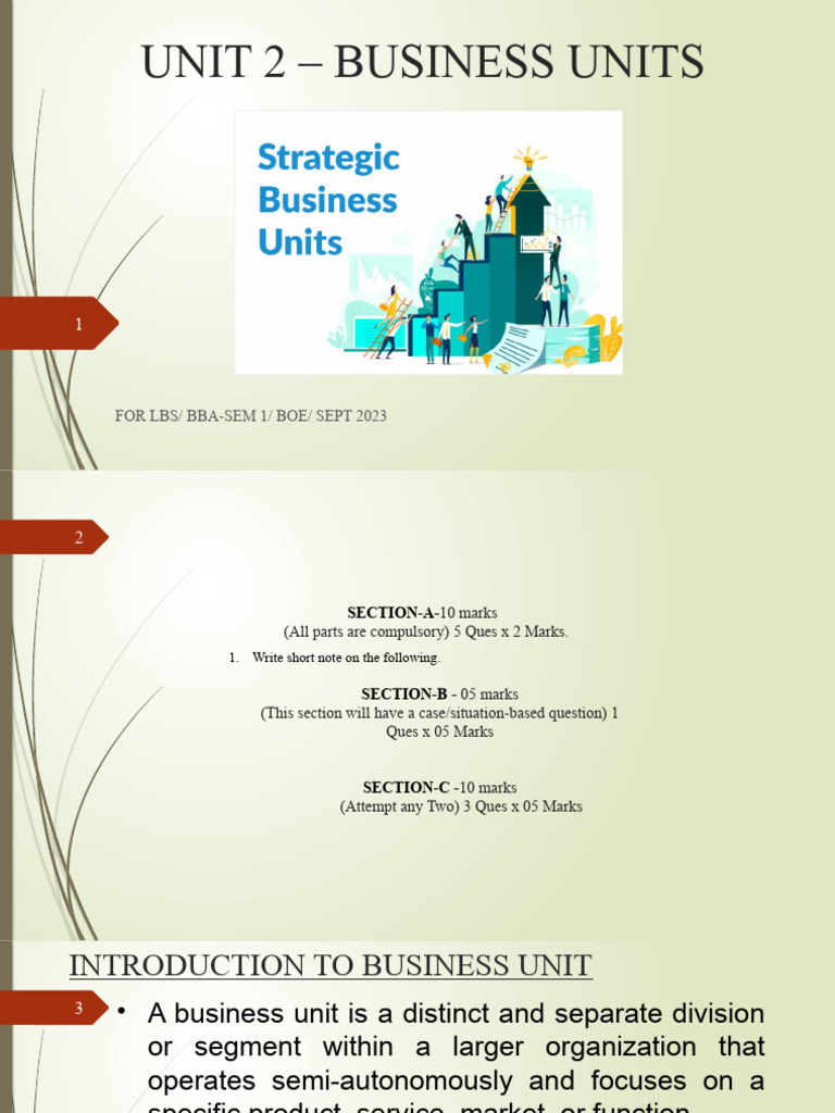Unit 2 - Business Unit | PDF | Business | Innovation