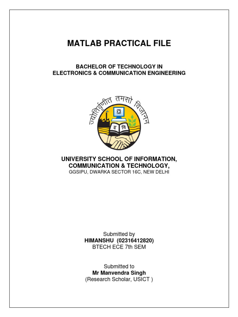 Matlab Project File | PDF
