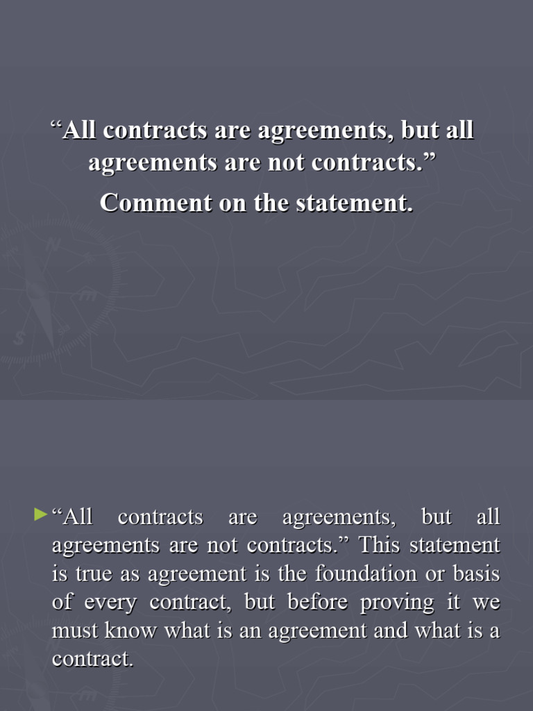 Contracts vs. Agreements Explained | PDF | Consideration | Consent