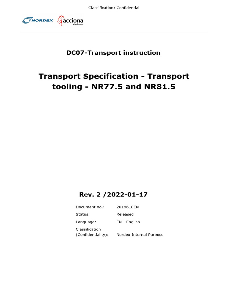 2018618EN_2_DC07_EN_Transport-Specification---Transport-tooling---NR77 ...