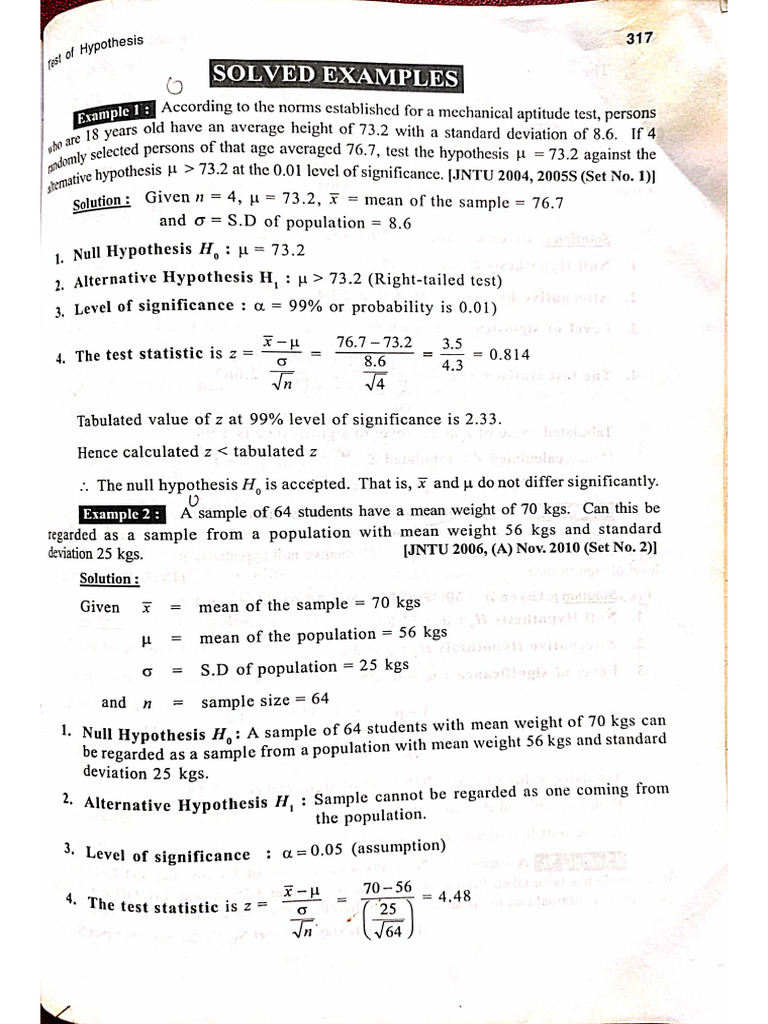 Single mean large sample practice problems | PDF
