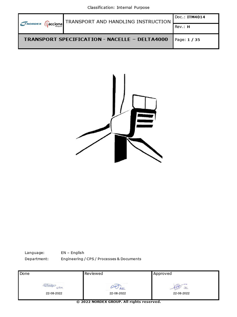 Nacelle Transport Guide | PDF | Crane (Machine) | Cargo