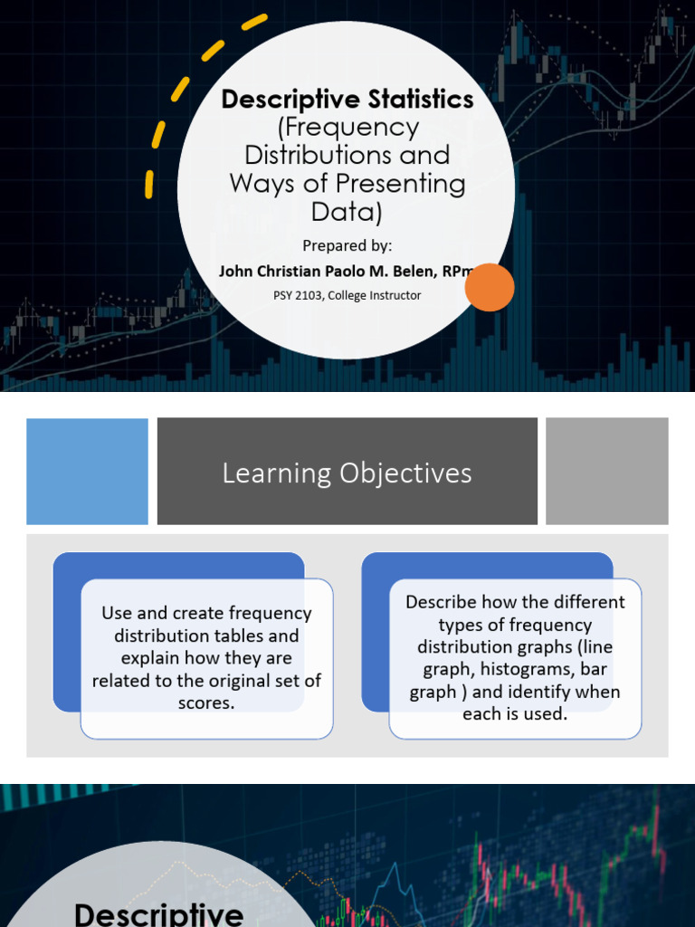Descriptive Statistics FDT and Data Presentation | PDF