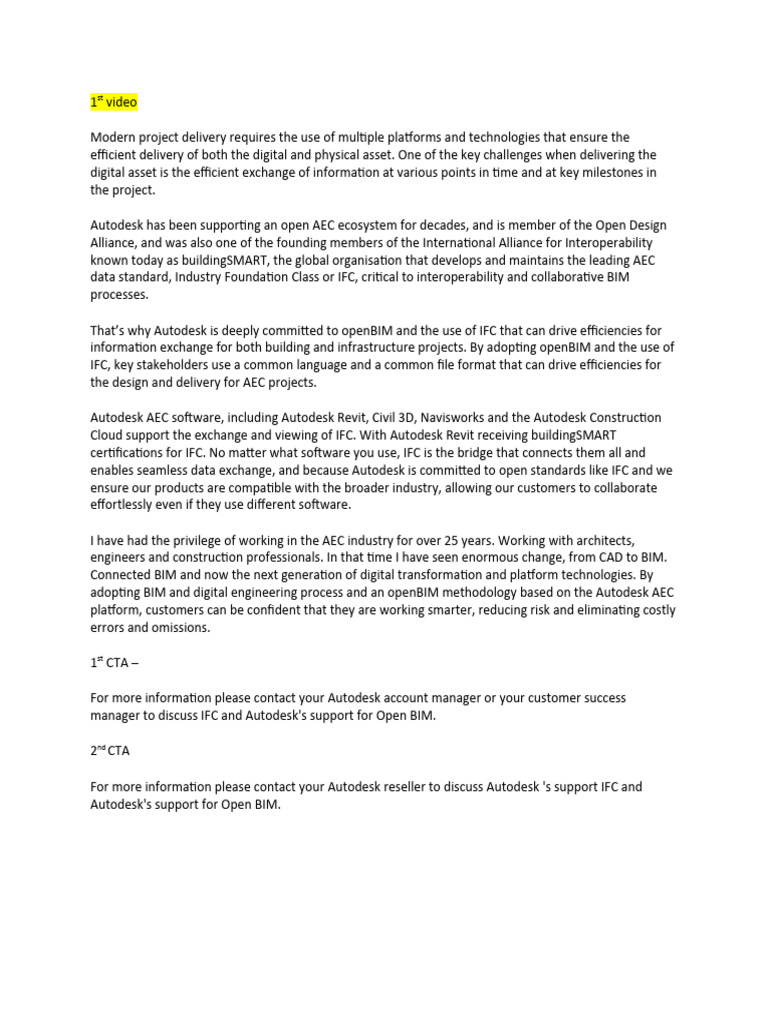 Brett Casson - Script - FINAL | PDF | Building Information Modeling | Computing