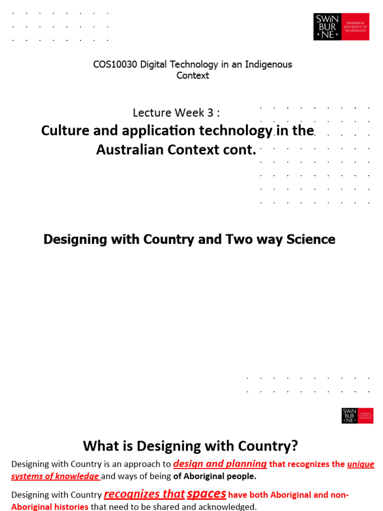 Design With Country & Two Way Science St | PDF | Indigenous Peoples ...