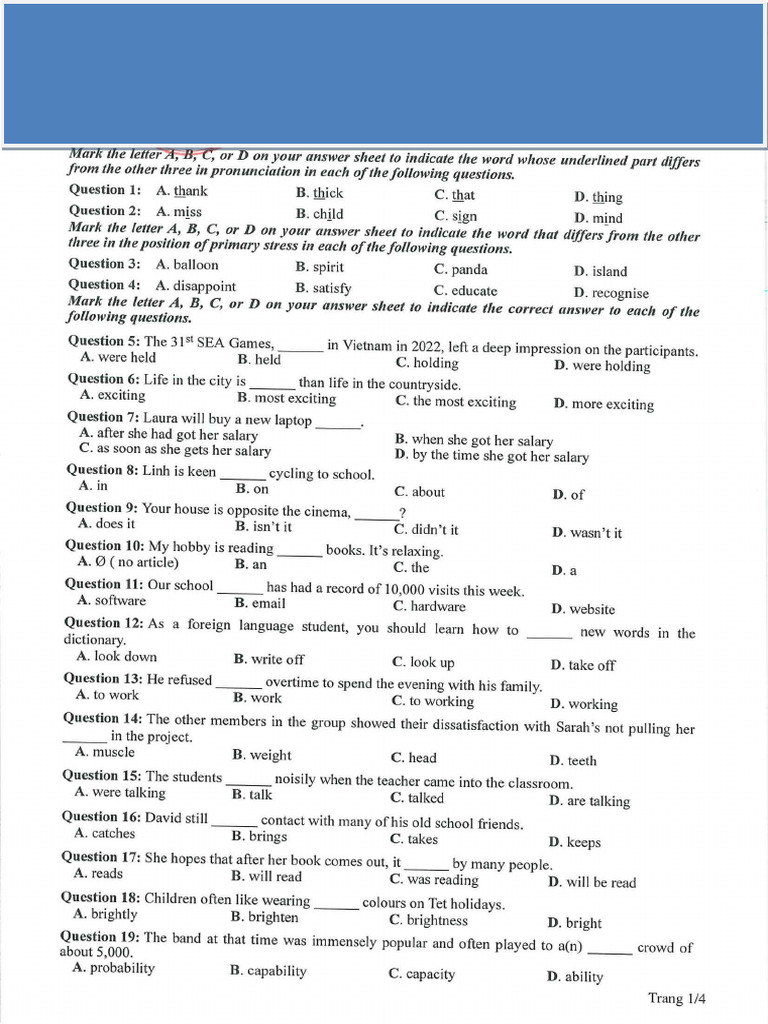 Practice Test 8 | PDF