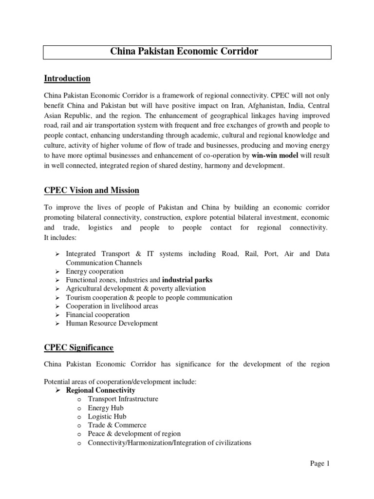 02 CPEC Handout | PDF