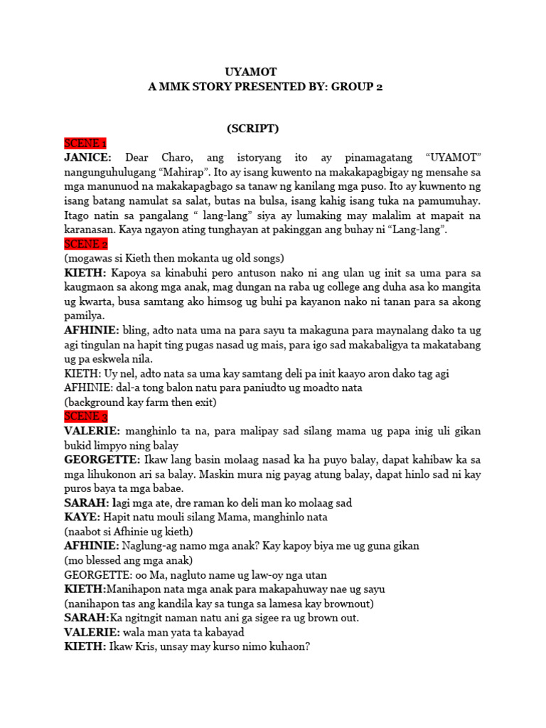 Group 2 Script | PDF