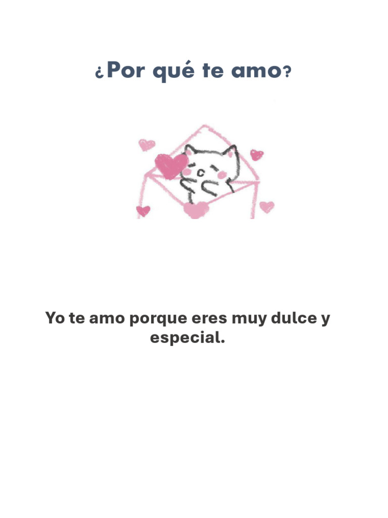Razones por las que te amo | PDF