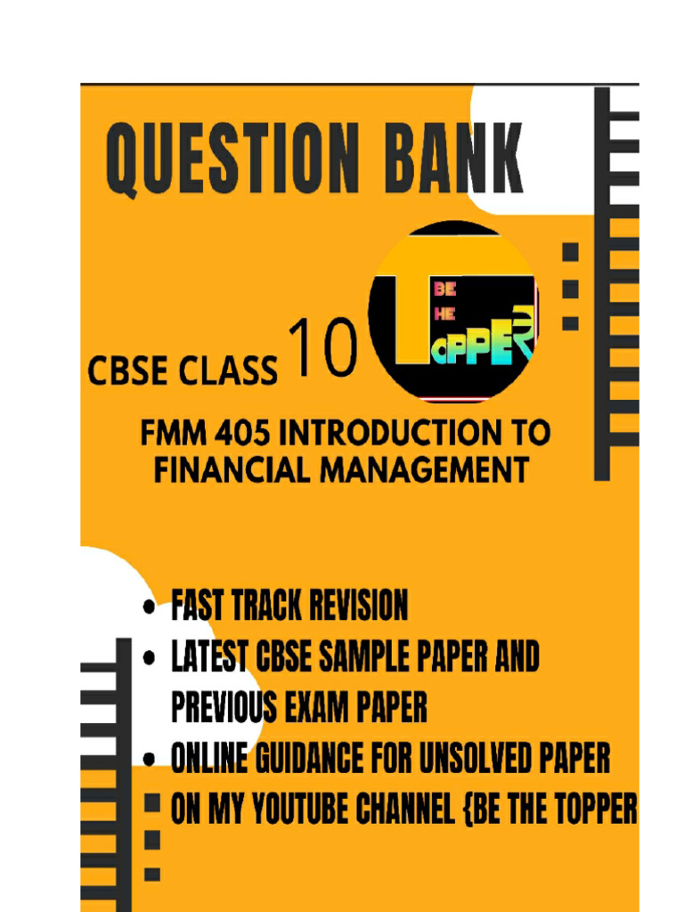 1594367925123question Bank For Class 10 FMM | PDF
