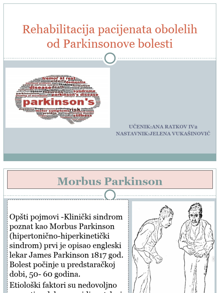 Rehabilitacija Pacijenata Obolelih Od Parkinsonove Bolesti | PDF