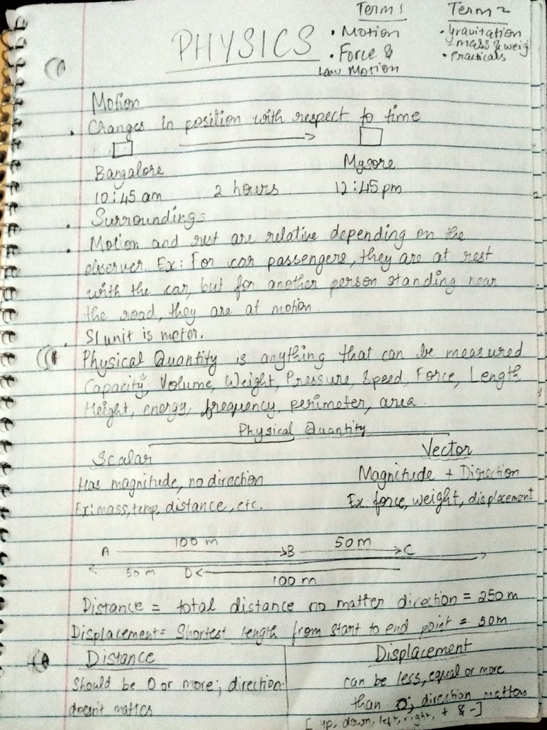 Physics Motion Chapter | PDF