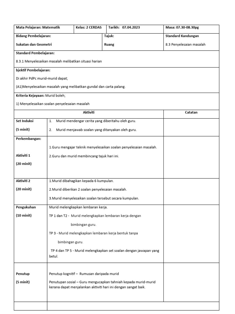RPH TAHUN 2 31 - Copy - Copy - Copy | PDF