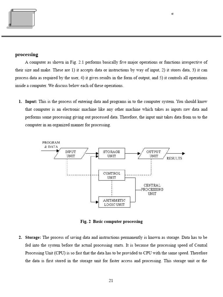 Computer Processing | PDF | Bit | Input/Output