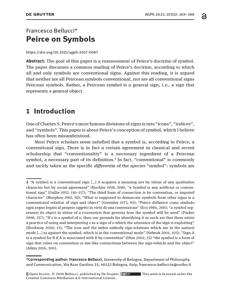 Peirce On Symbols | PDF