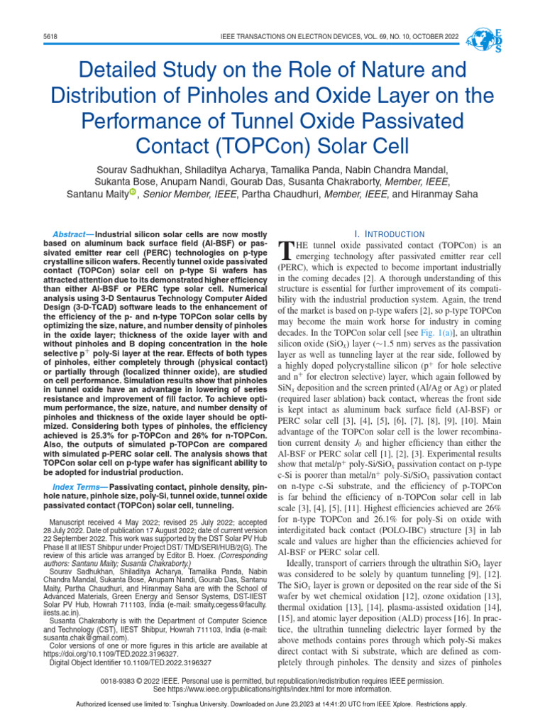 Detailed Study On The Role of Nature and Distribution of Pinholes and Oxide Layer On The ...
