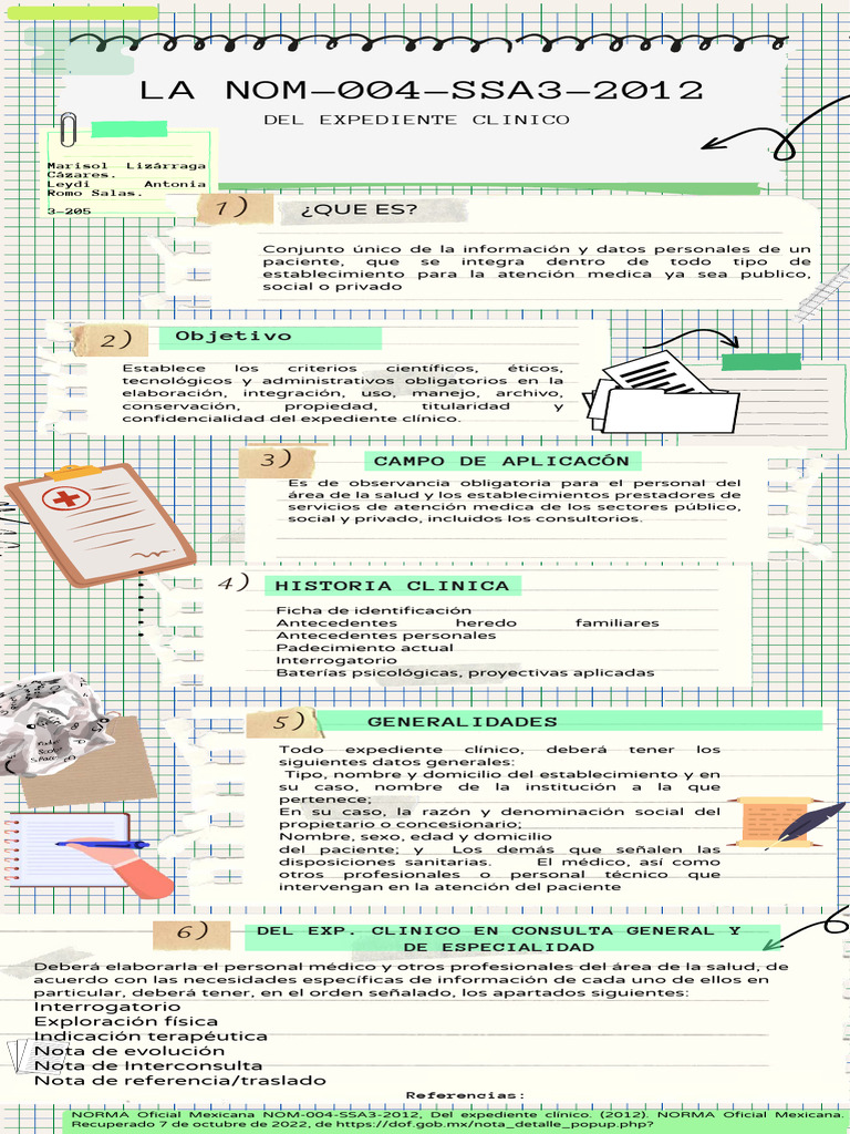 Nom 004 Ssa3 2012 Infografia PDF | PDF | Historial médico | Programas ...