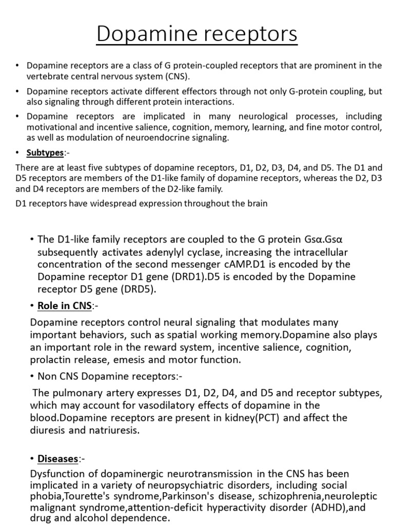 Dopamine receptors | PDF