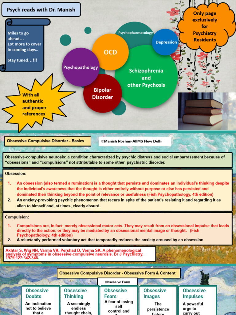 OCD Notes Psych-Reads DR - Manish | PDF | Obsessive–Compulsive Disorder ...