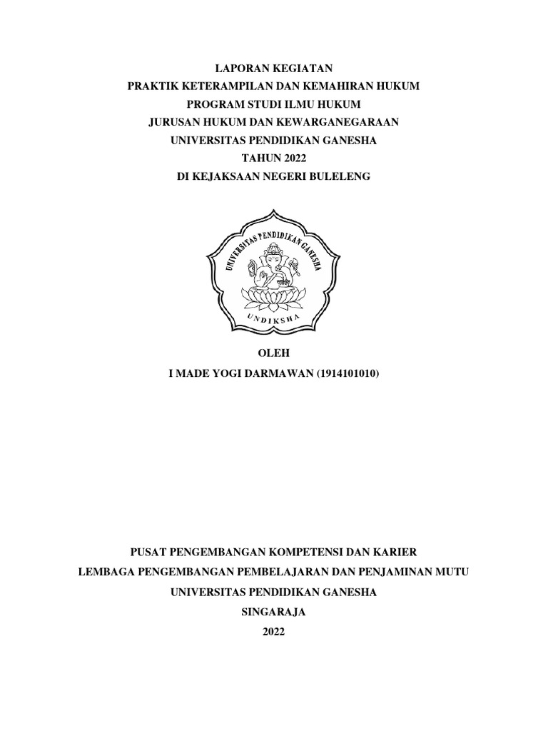 Laporan Akhir PKKH - I Made Yogi Darmawan-1 | PDF