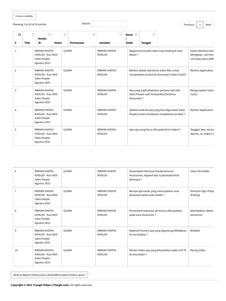 Jawaban NOS SP Regular | PDF