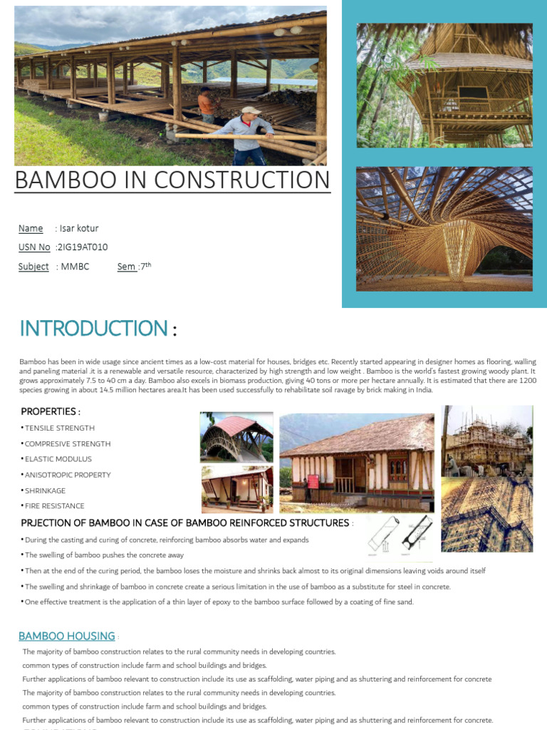 Bamboo as a Sustainable Building Material | PDF | Concrete | Foundation ...