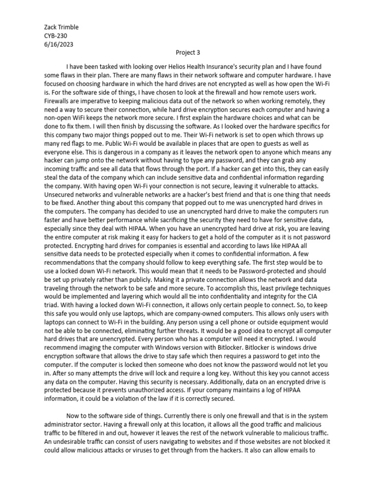 Helios Health Security Plan Review | PDF