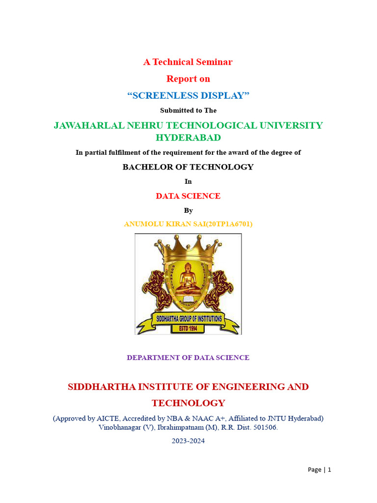 Screenless Display Document | PDF | Holography | Computer Monitor