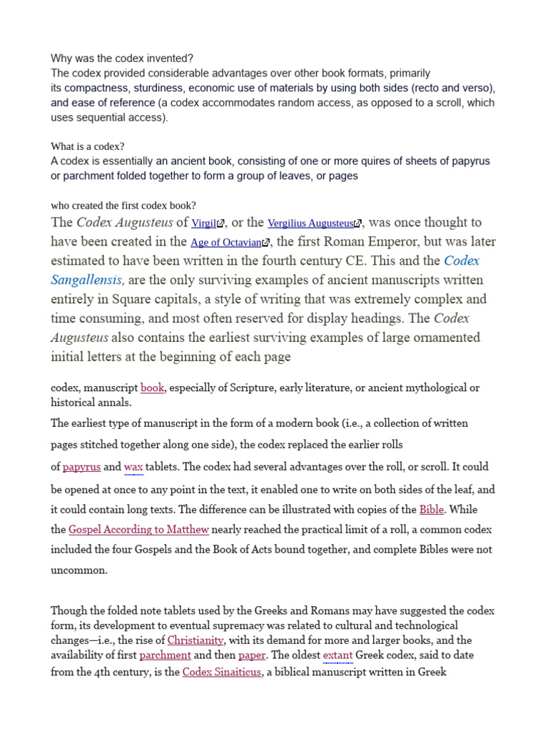 Codex Final | PDF | Codex | Books