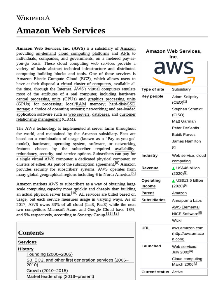 Amazon Web Services | PDF