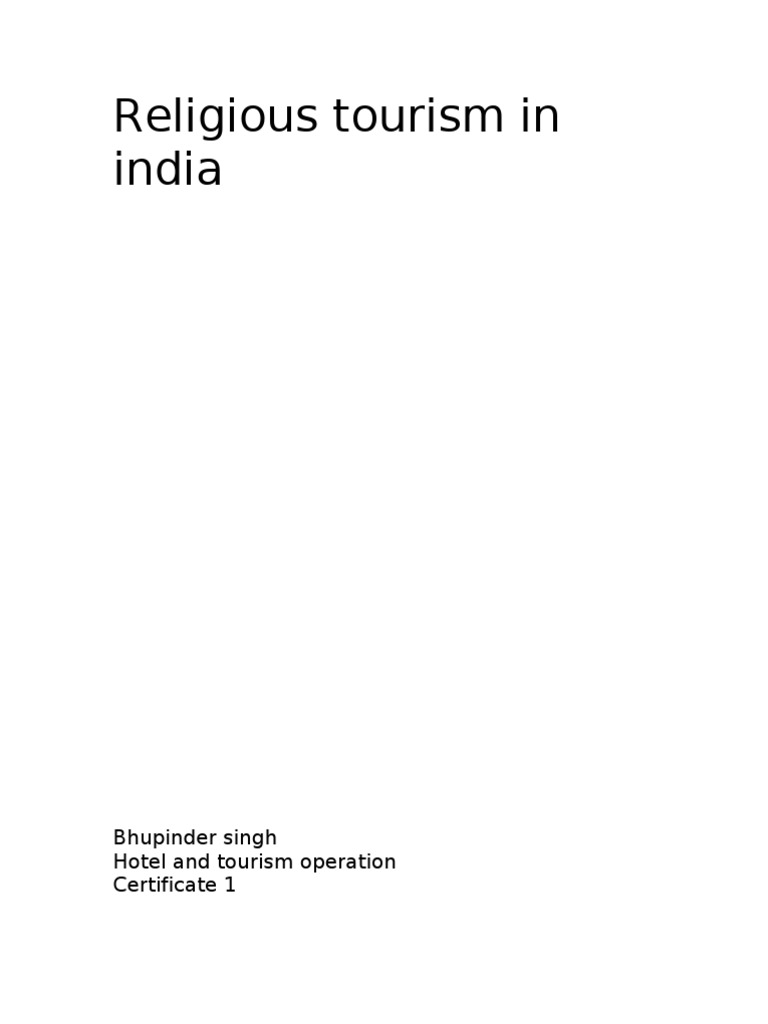 Religious Tourism in India.v2docx | PDF | Sikh | Indian Religions
