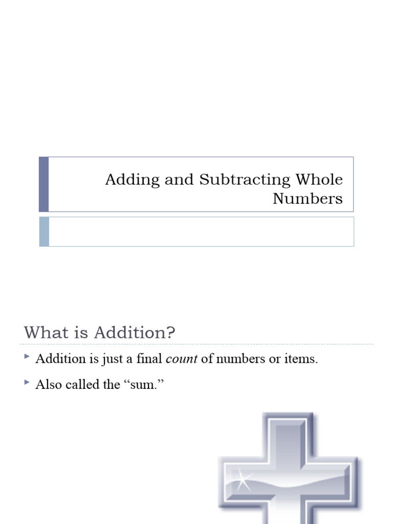 adding_and_subtracting_whole_numbers | PDF